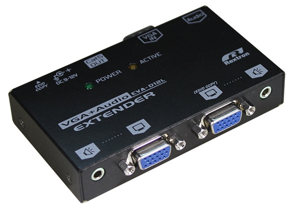VGA Extender Transmitter Unit, 1920x1200, VGA+ Audio over CAT5 ...
